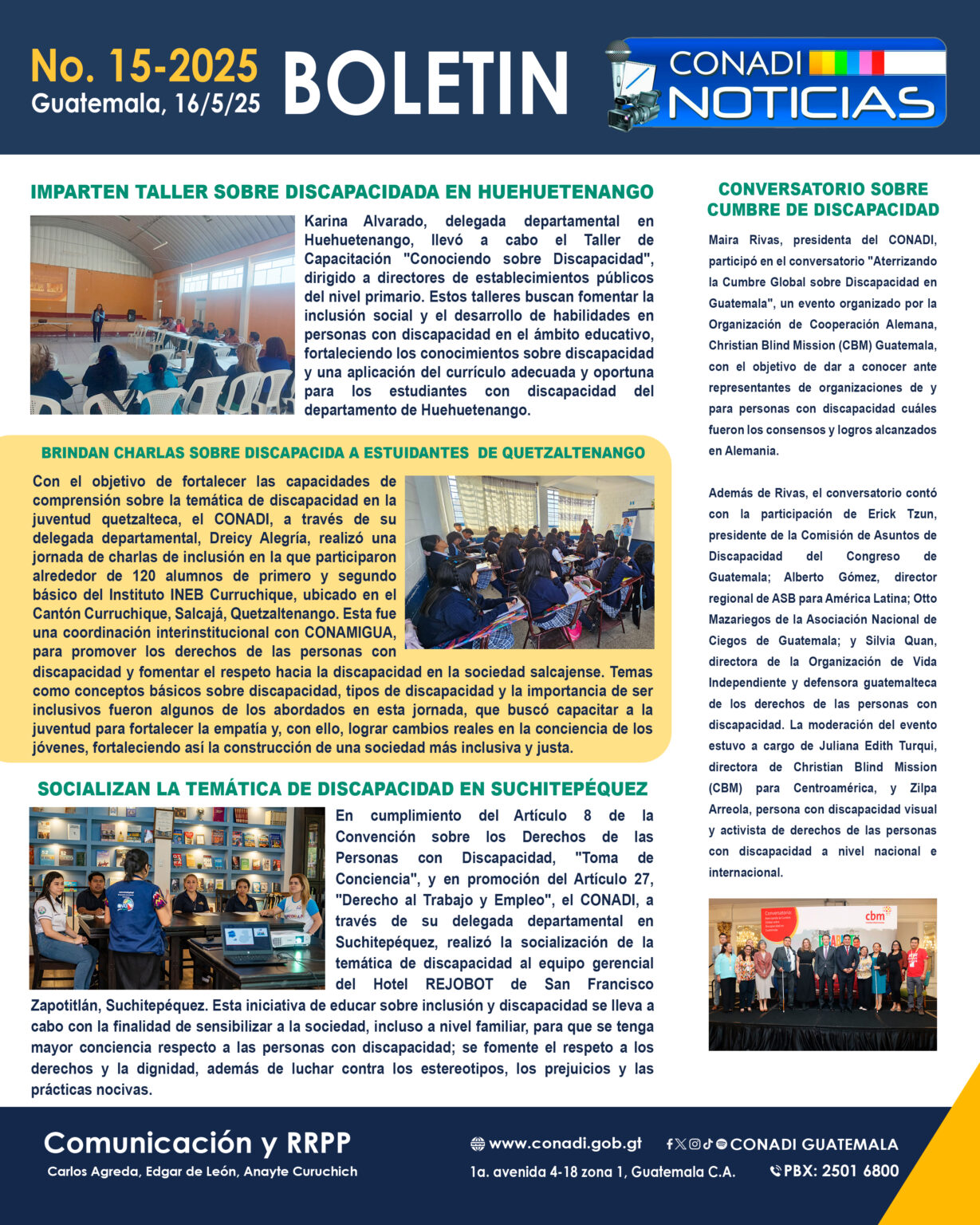 BOLETÍN 15-2025 – Consejo Nacional para la Atención de las Personas con ...